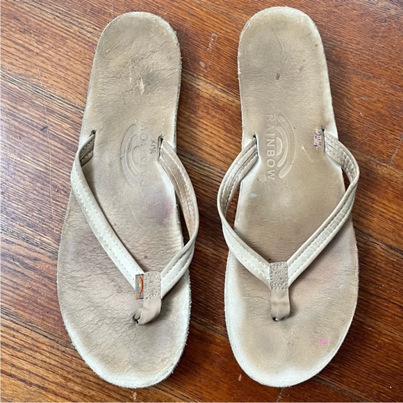 Rainbow | Shoes | Rainbow Flip Flops Tan Size | Poshmark
